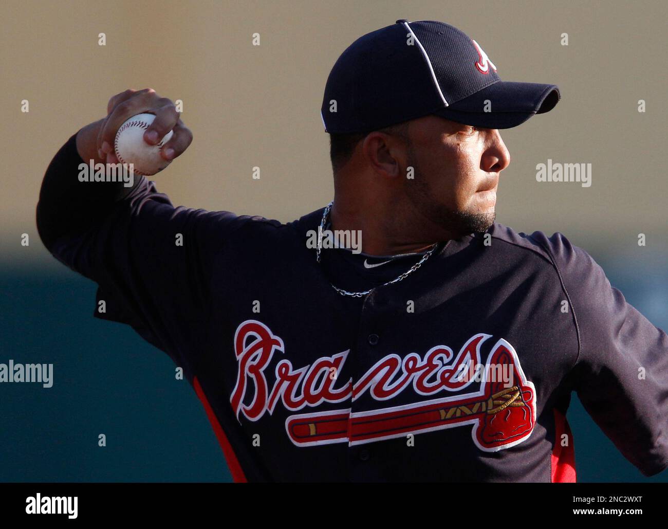 Atlanta Braves shortstop Alex Gonzalez (2) plays in a spring training ...