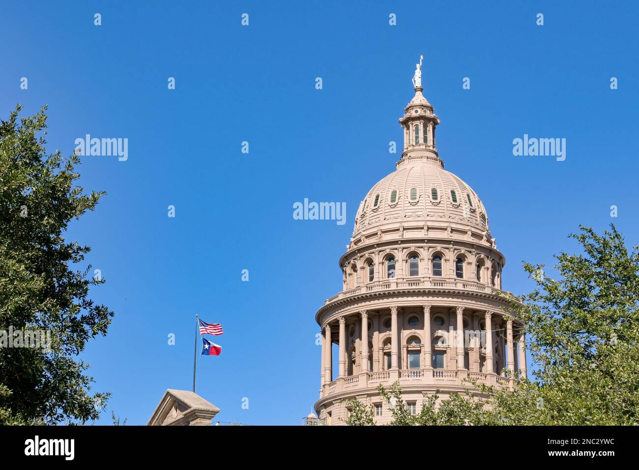 Austin, Texas, USA - February 2023: Front exterior view of the historic ...
