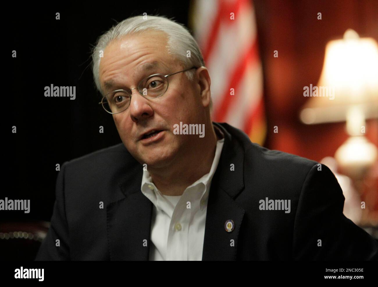 Senate President David Williams talks with reporters about the Medicaid ...