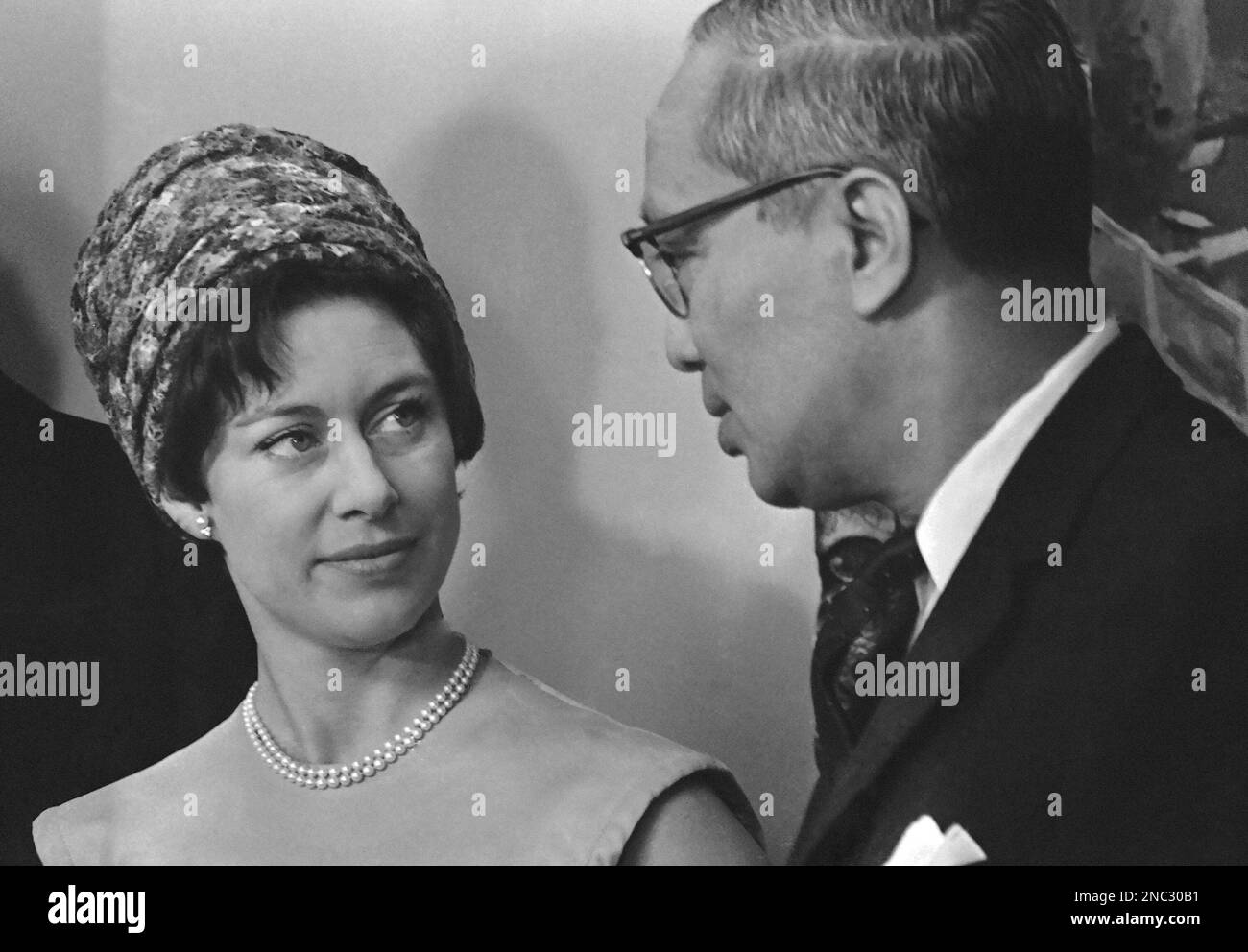 Princess Margaret and U.N. Secretary General U Thant chat at U.N ...