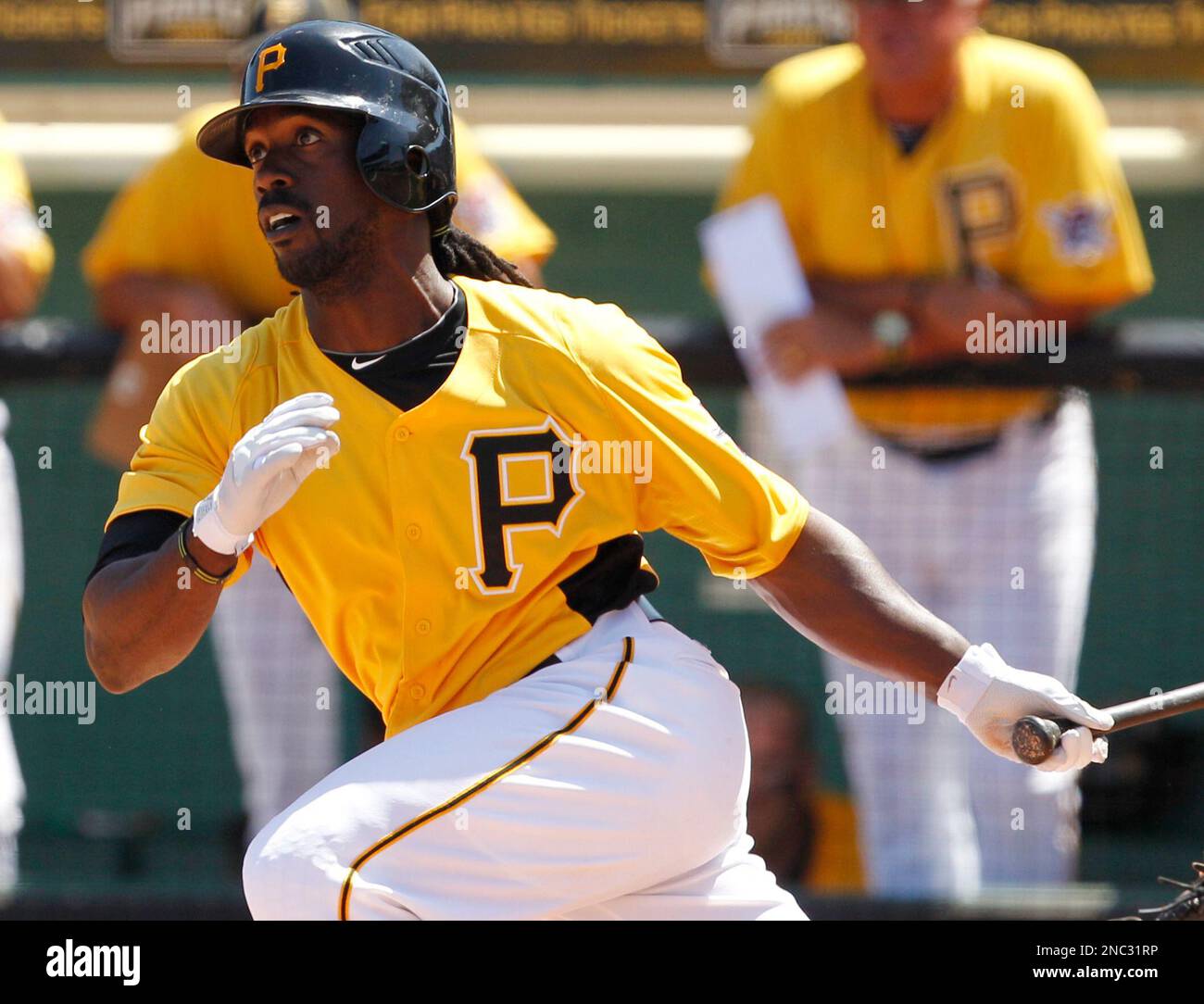 Pittsburgh Pirates' Andrew McCutchen bats during a spring training ...