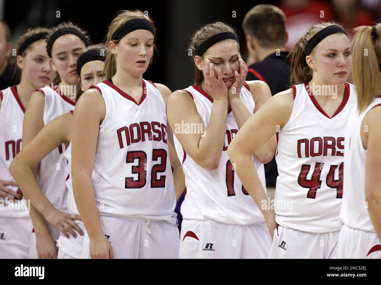 Westby's Megan Fortun (32), Jenna Engh, second from right, and Caitlin ...