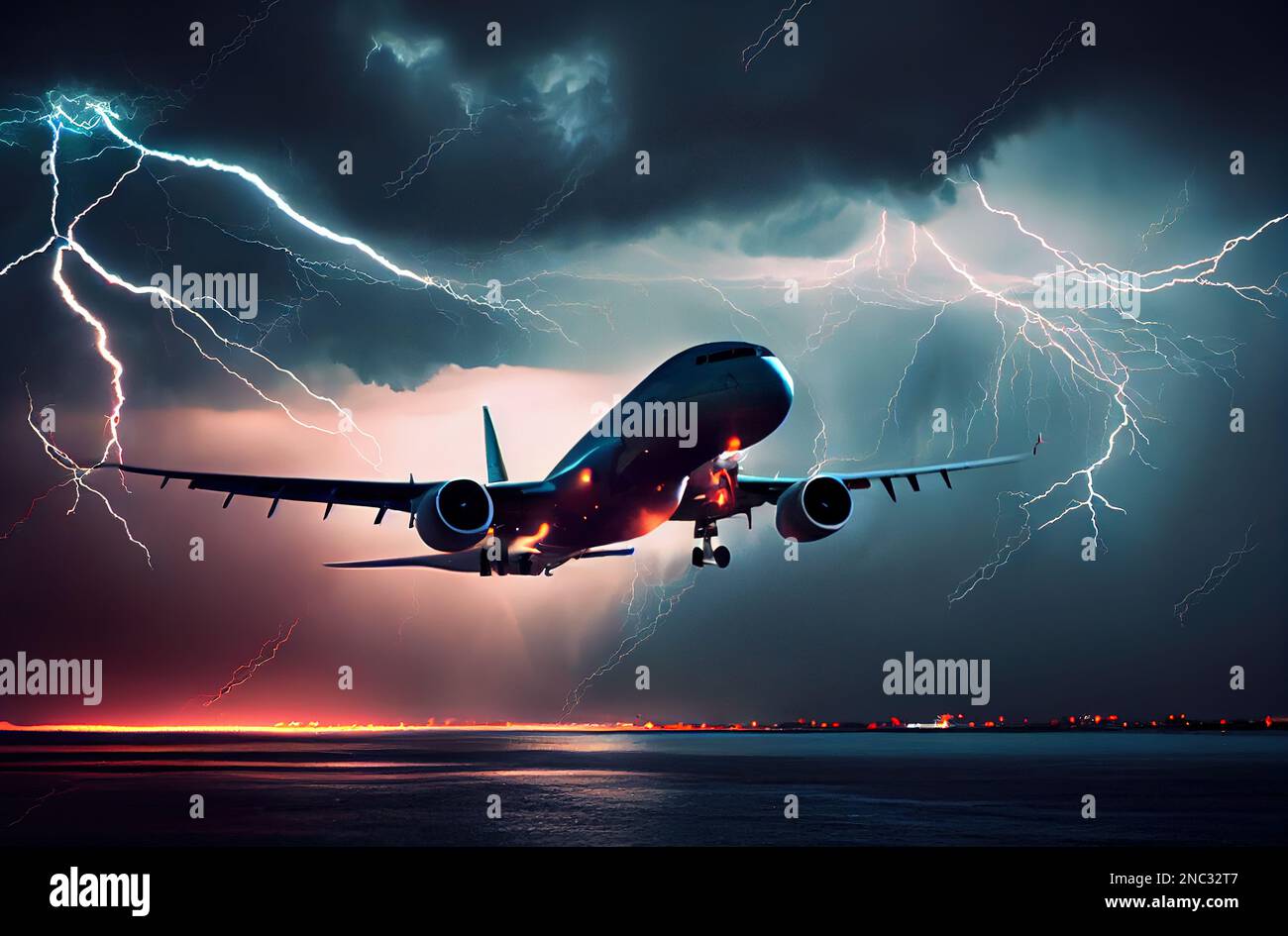 Airliner lightning hi-res stock photography and images - Alamy