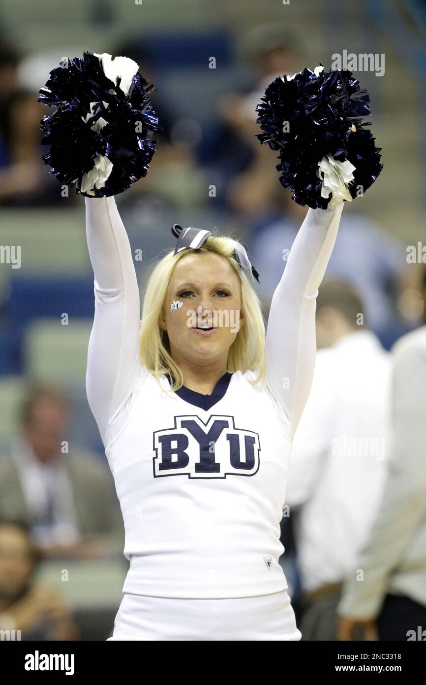 BYU Cheerleader during the first half of the NCAA Southeast regional ...