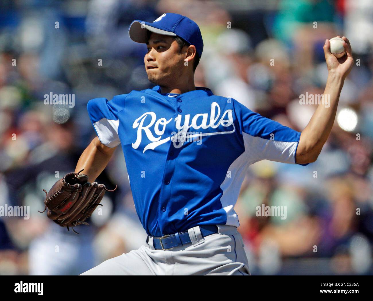 Kansas City Royals starting pitcher Bruce Chen works the second inning ...