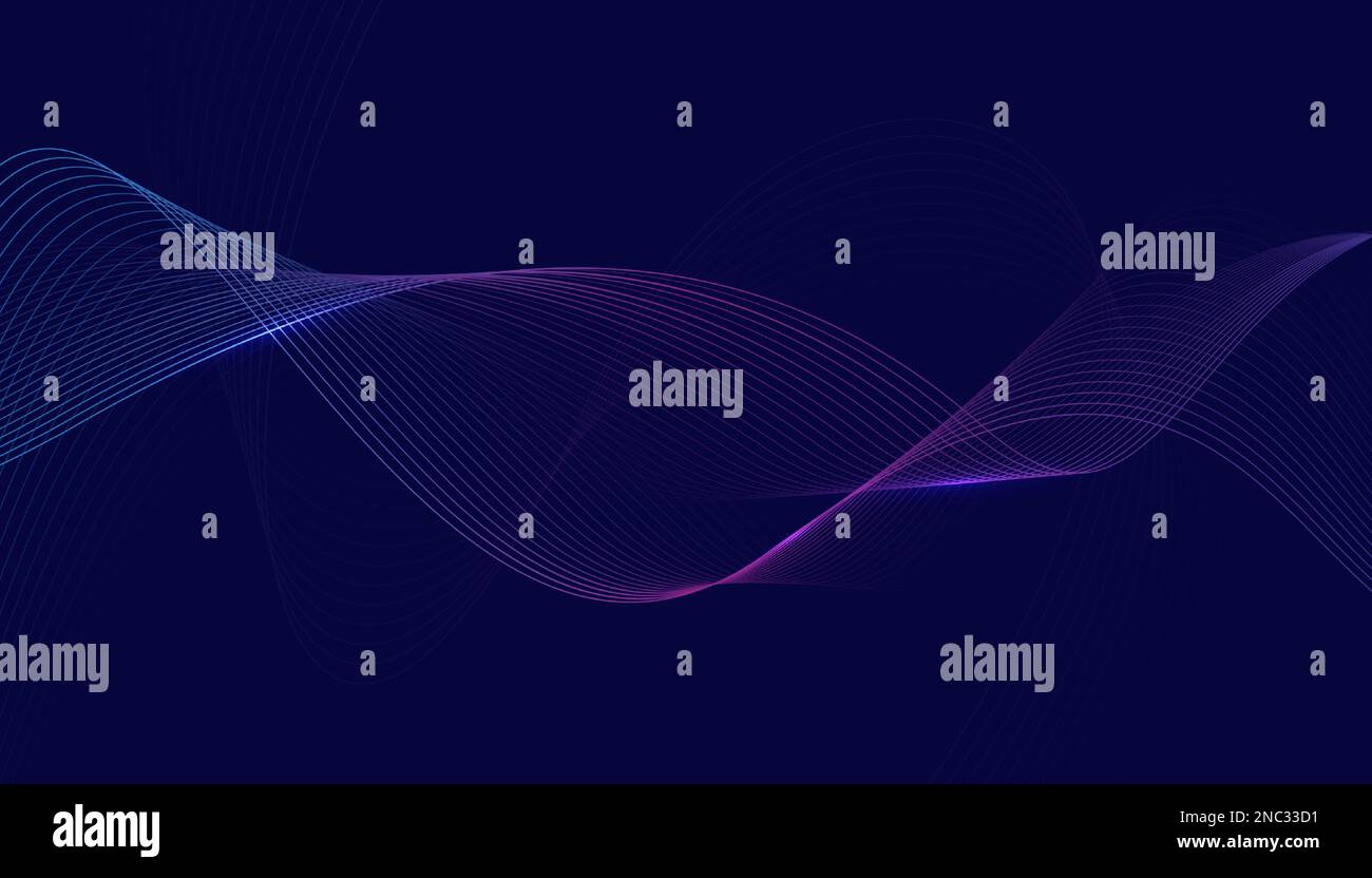 Modern Abstract Glowing Wave Dynamic Flowing Wave Lines Design Element Futuristic Technology