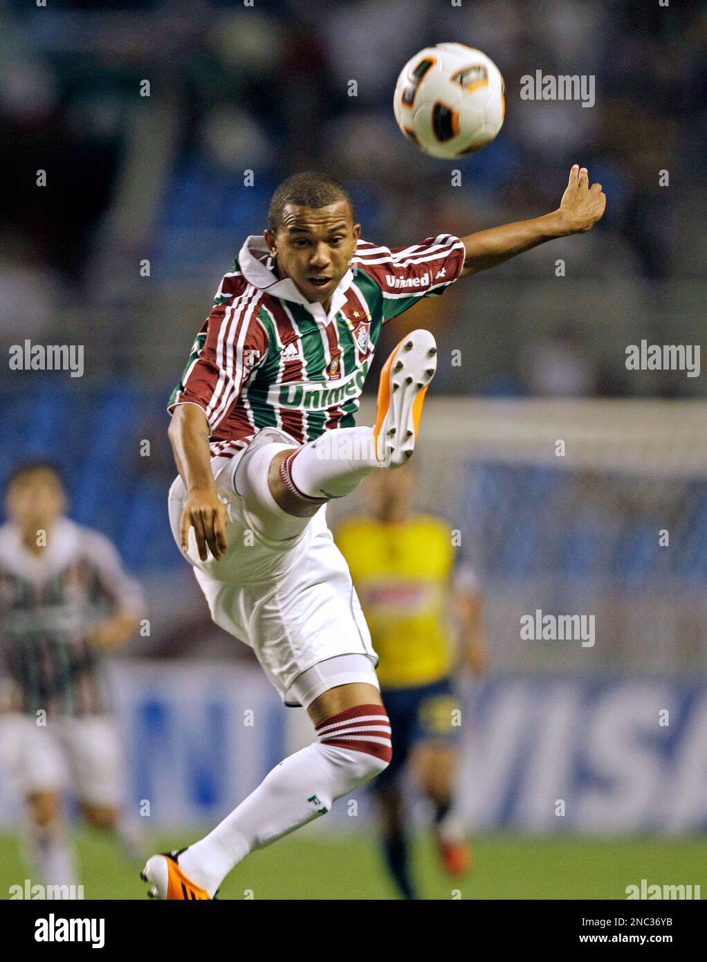 Julio Cesar of Brazil's Fluminense kicks the ball during a Copa ...