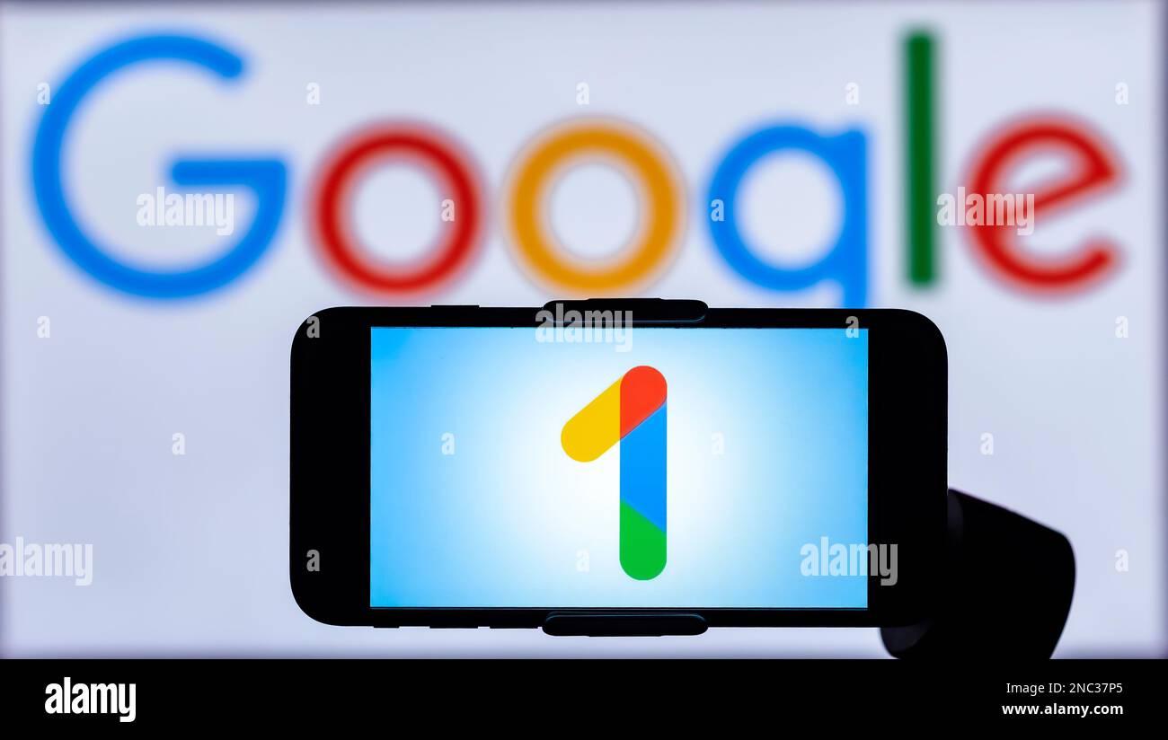 In this photo illustration, the logo of Google one is seen displayed on ...