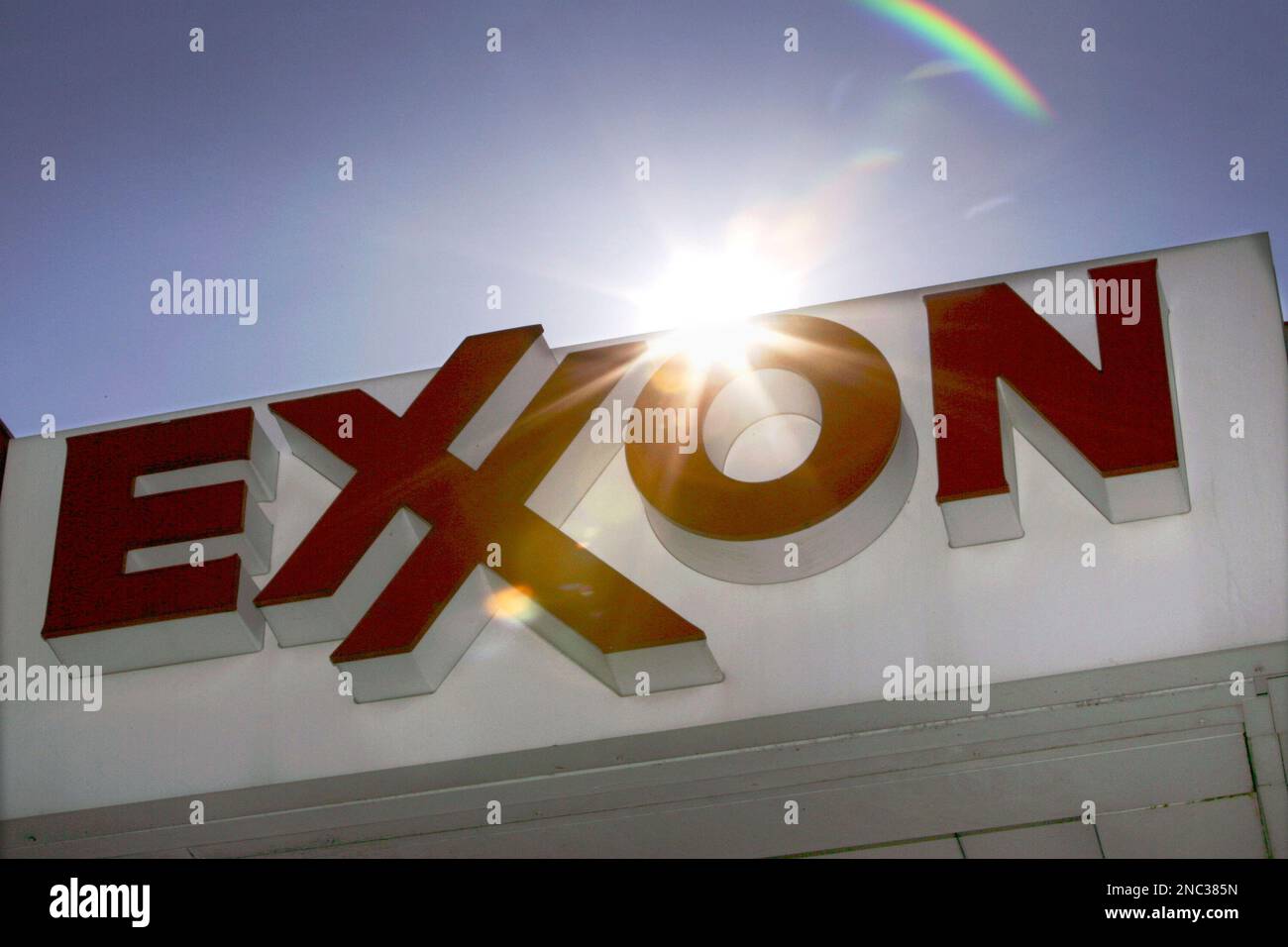 FILE - This file photo taken, Oct. 26, 2006, shows an Exxon logo seen ...