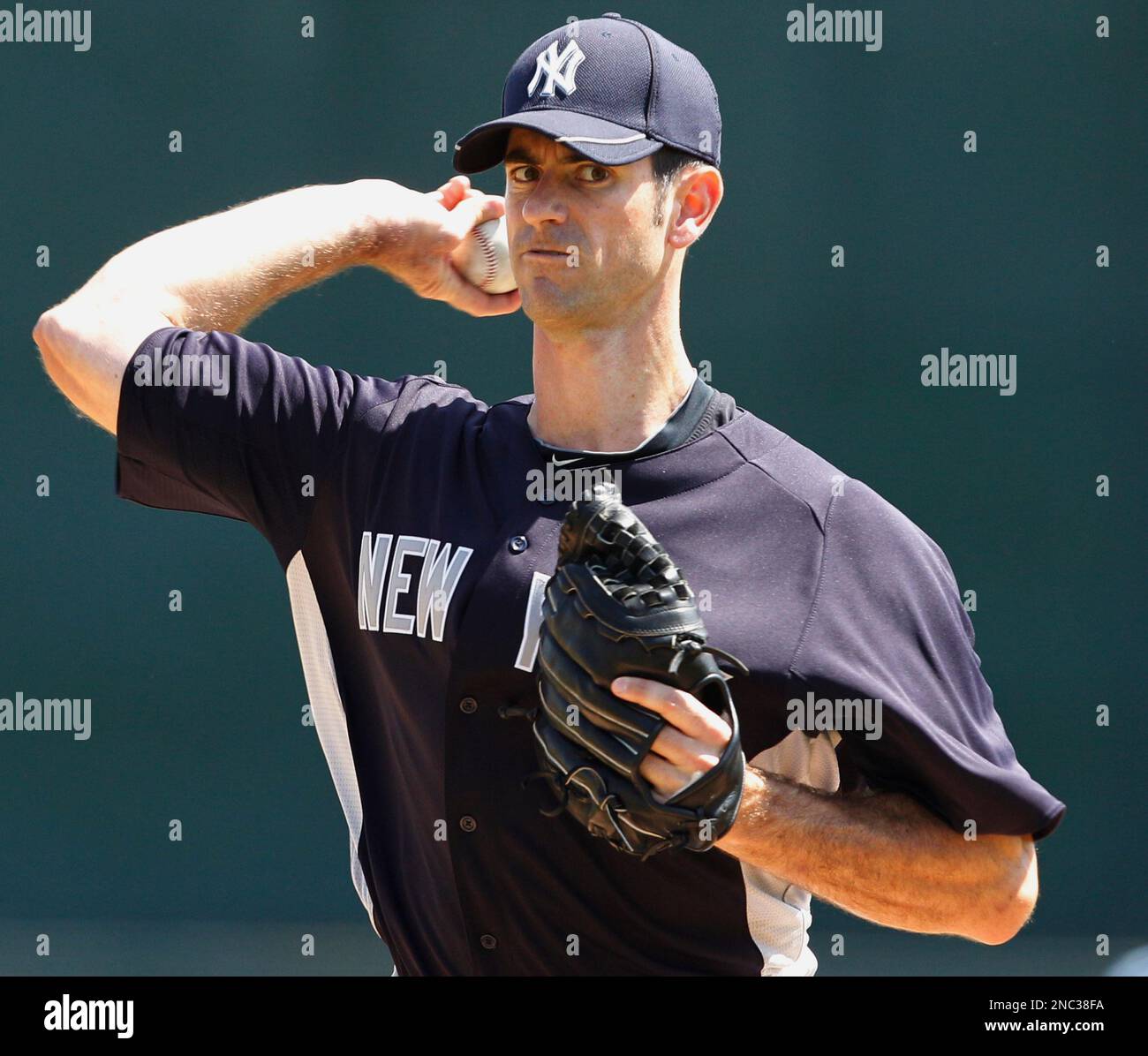New York Yankees pitcher Mark Prior throws in the fifth inning of a ...