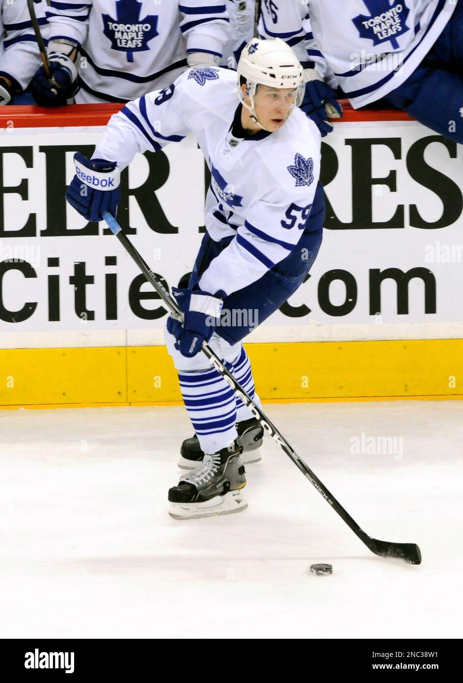 Toronto Maple Leafs' Keith Aulie in the first period of an NHL hockey ...