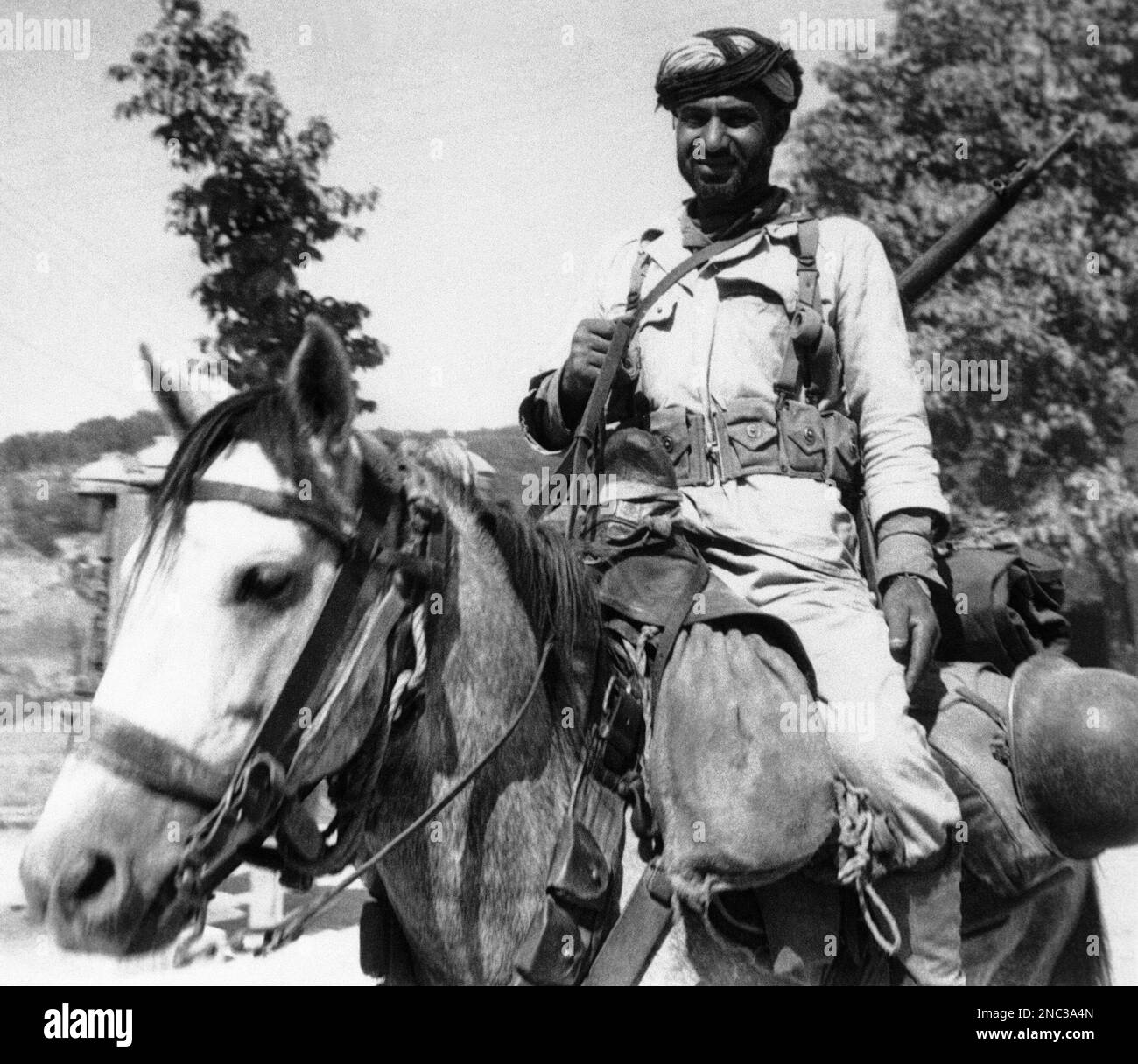 A Mounted Moroccan Goum, a typical example of the French Colonial ...