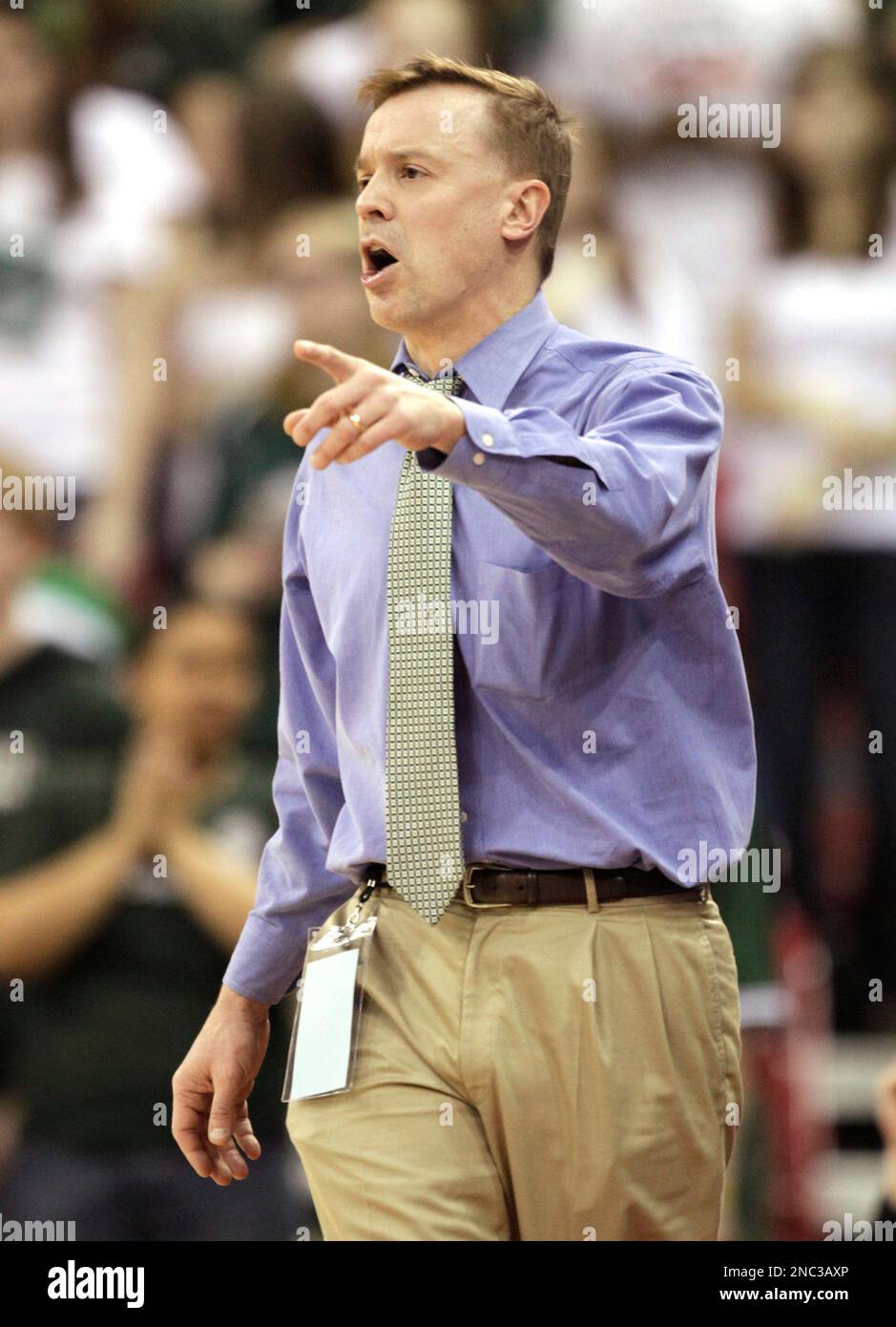 In this March 18, 2011 photo, Madison Memorial coach Steve Collins ...