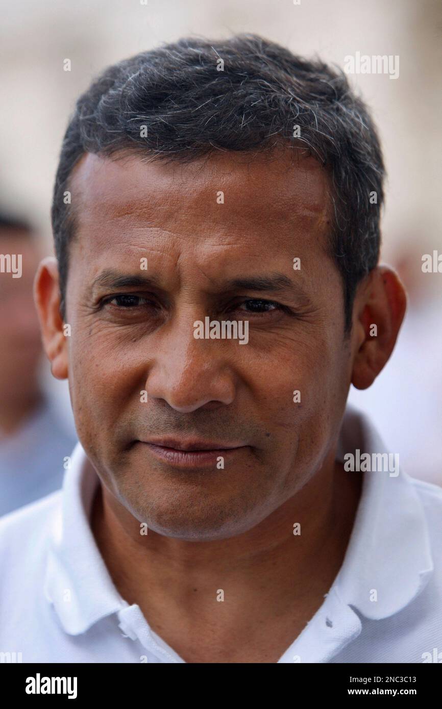 Peru's presidential candidate Ollanta Humala, of the political party ...