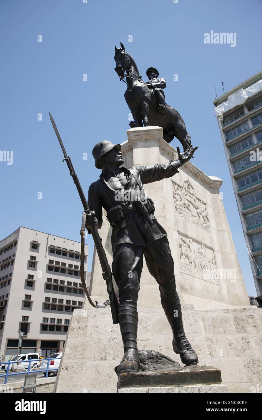 Ataturk Statue in Victory Monument in Ankara City, Turkiye Stock Photo ...