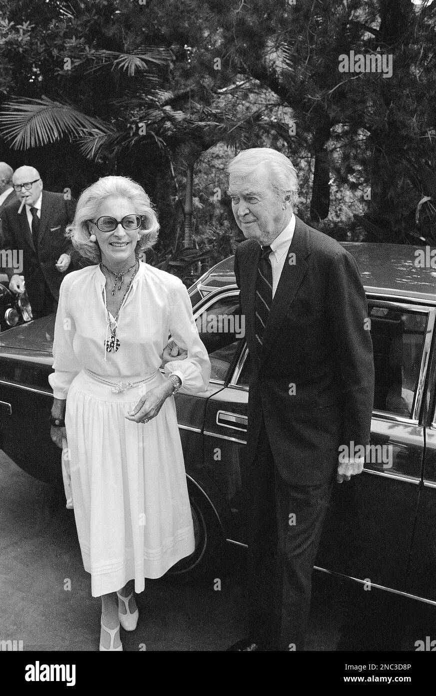 Actor Jimmy Stewart and his wife Gloria arrive at the Beverly Hills ...
