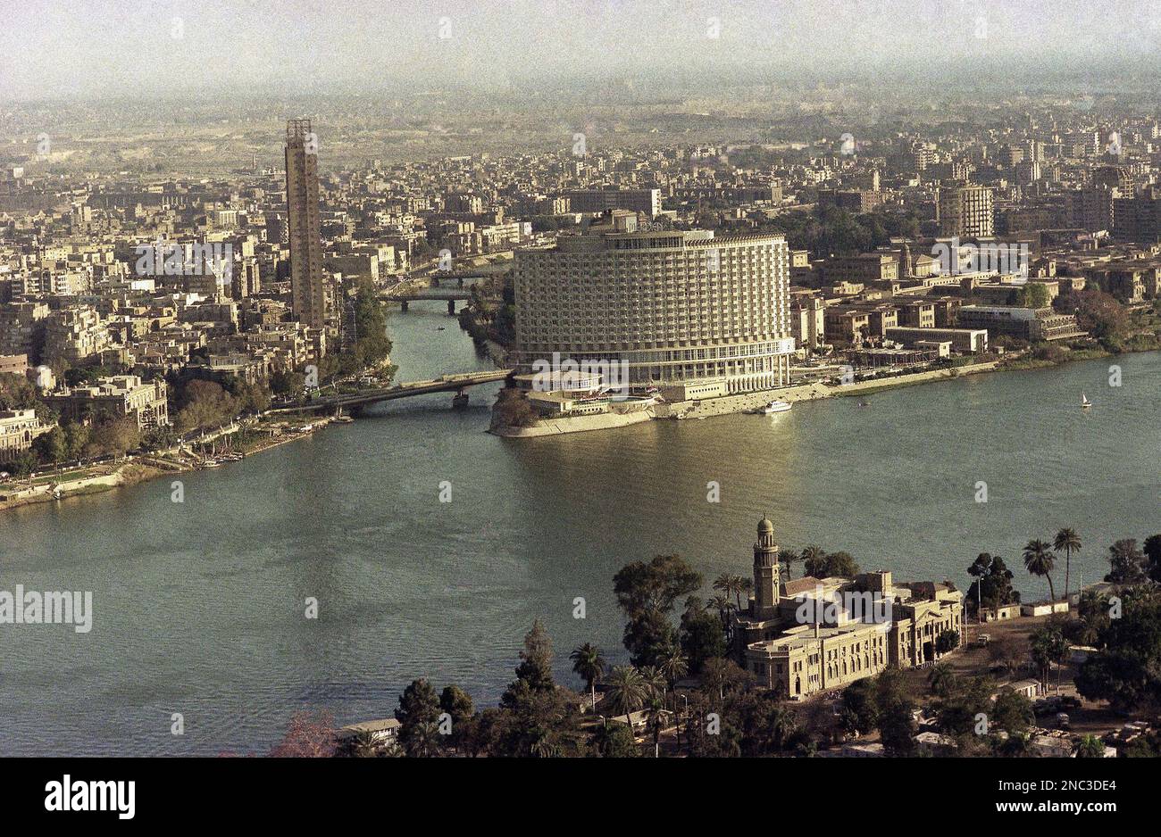 Cairo government information office building in 1977. (AP Photo/Bill ...