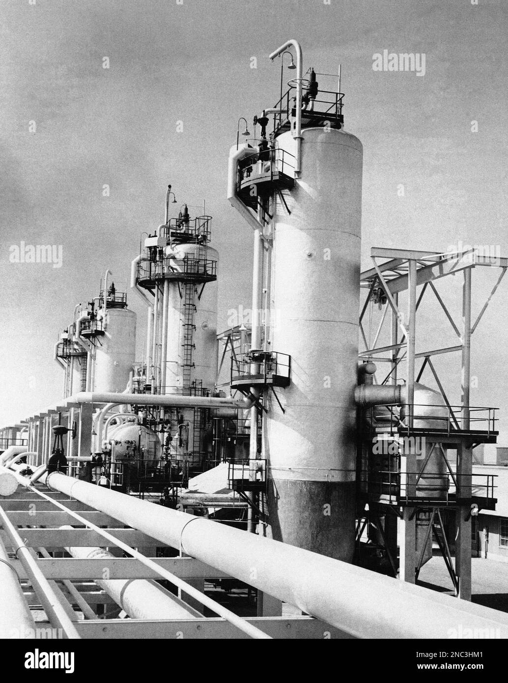 Stabilizer units of the Arabian American Oil Company’s powerhouse at ...