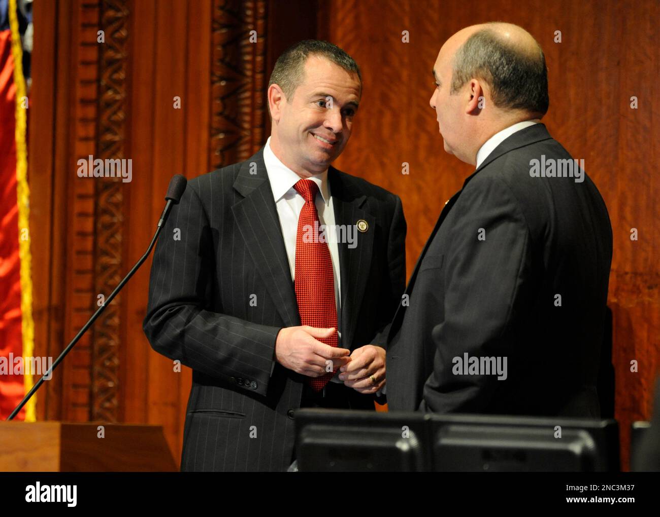 Senate president Joel Chaisson, D-Destrehan, talks with House Speaker ...