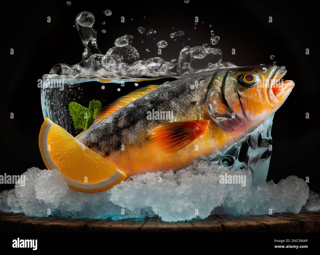Fish frozen in ice block hi-res stock photography and images - Alamy