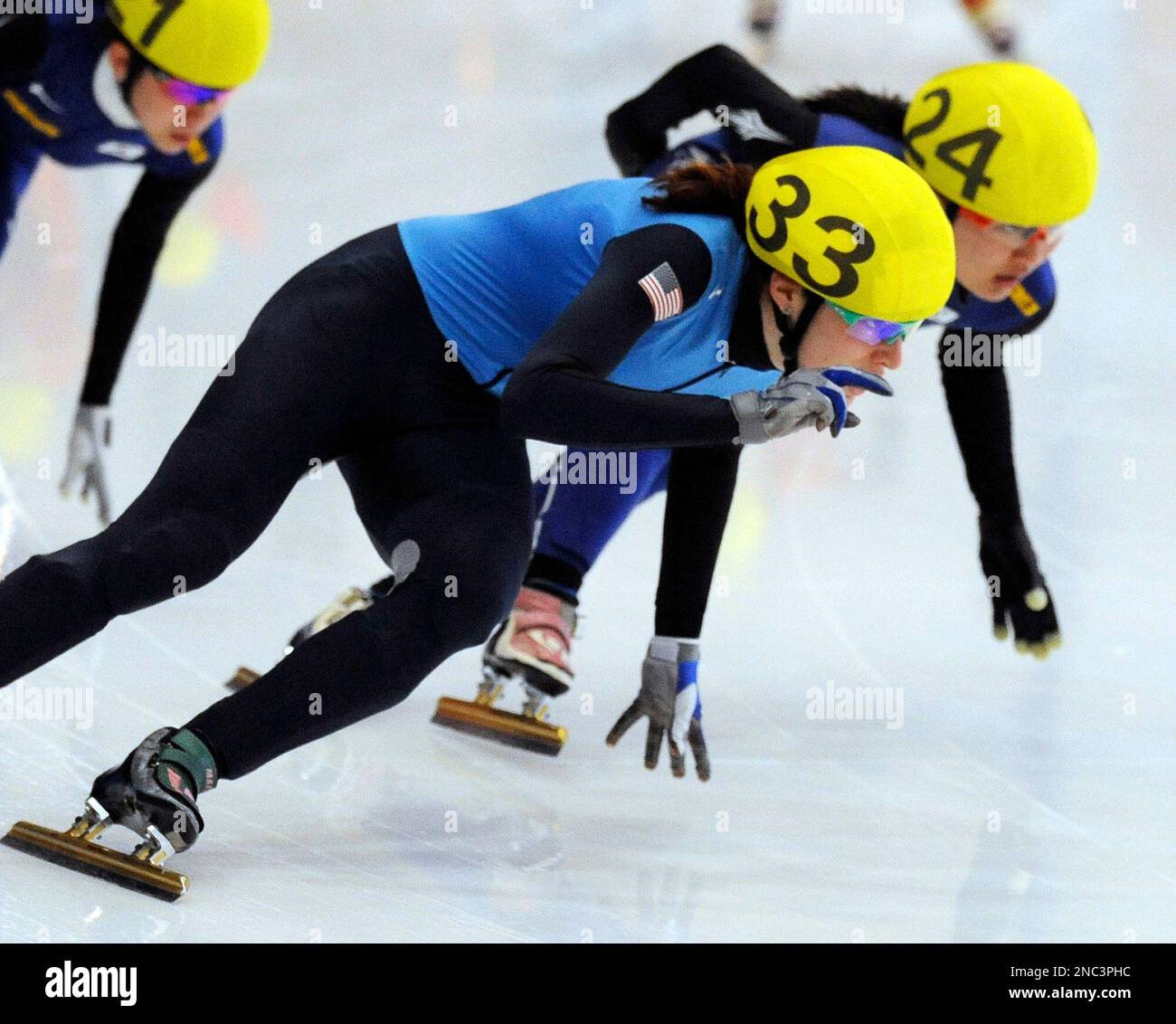 From left, Korea's Ha Ri Cho, US Katherine Reutter and Korea's Seung Hi ...