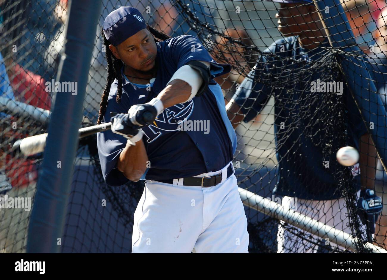 Tampa Bay Rays Manny Ramirez prior to a spring training baseball game ...