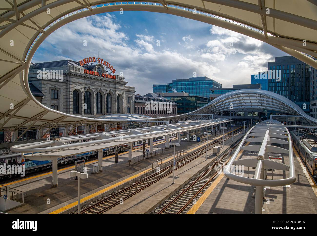 The views as one walks to their train at Union Station in Denver ...