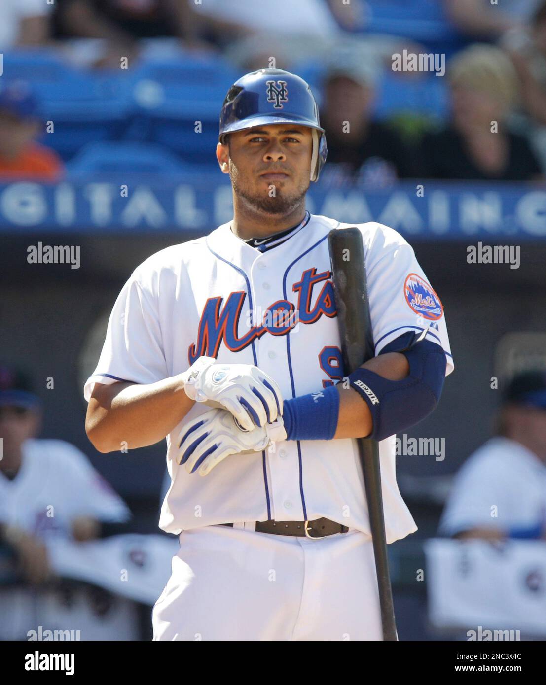 New York Mets Ronny Paulino (9) during a spring training baseball game ...