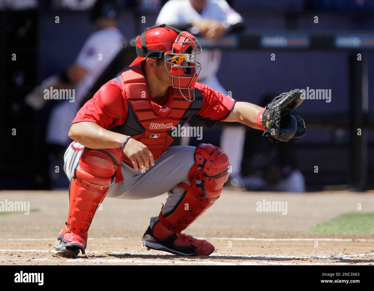 Washington Nationals catcher Ivan Rodriguez (7) during a spring ...