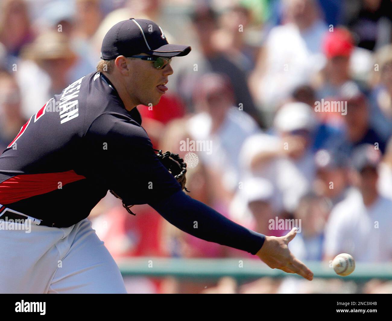 Atlanta Braves first baseman Freddie Freeman (5) plays in a spring ...