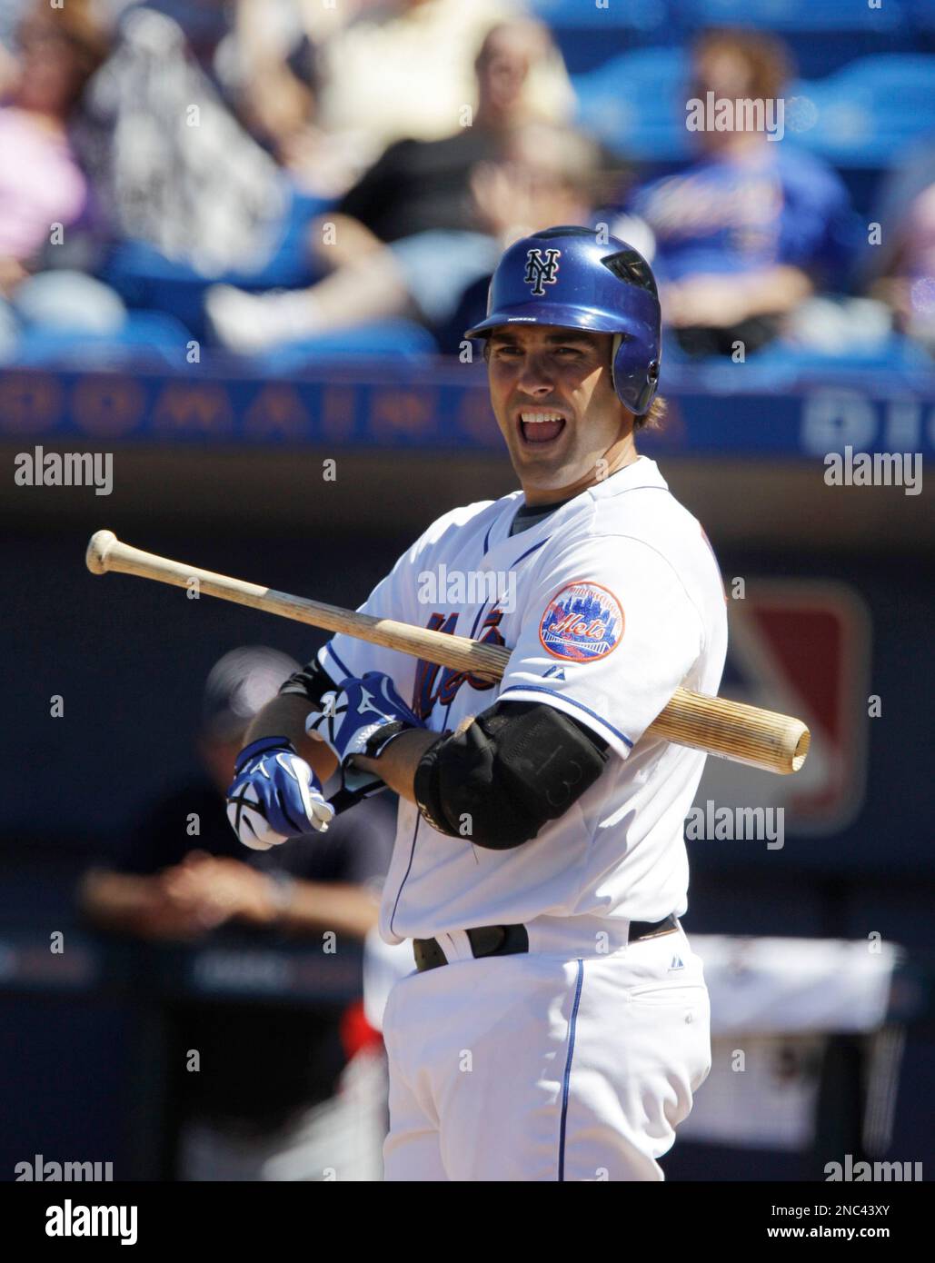New York Mets catcher Mike Nickeas (13) during a spring training ...