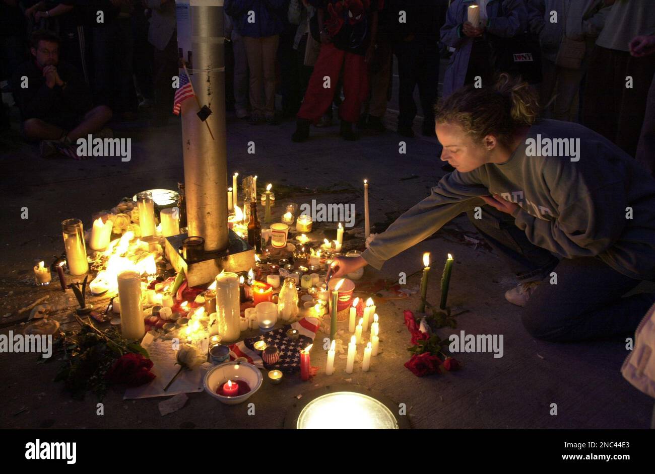 A memorial for the victims of the September 11 terrorist attacks on the ...