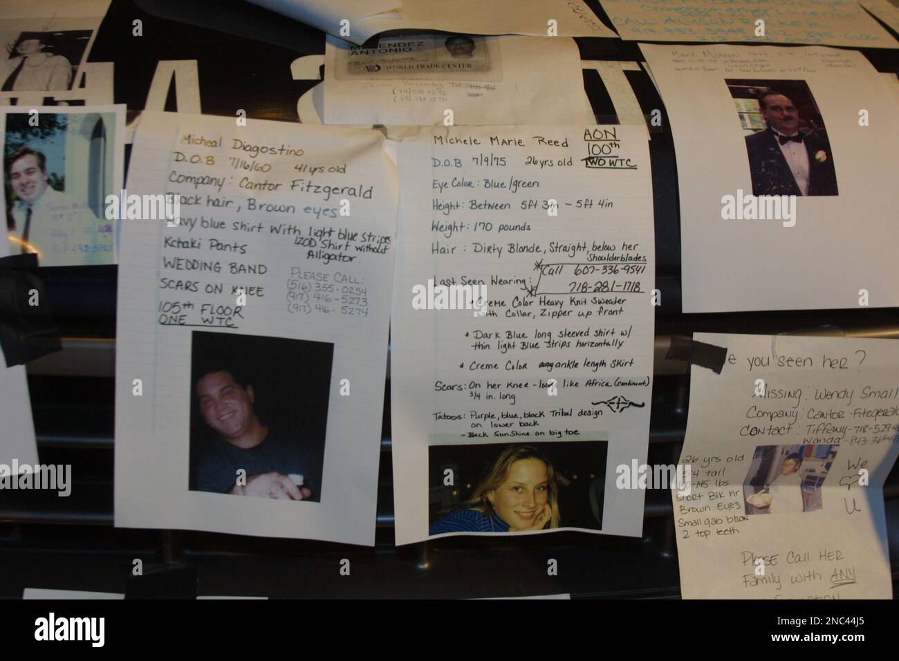 Posters of a missing people from the September 11 terrorist attacks on ...