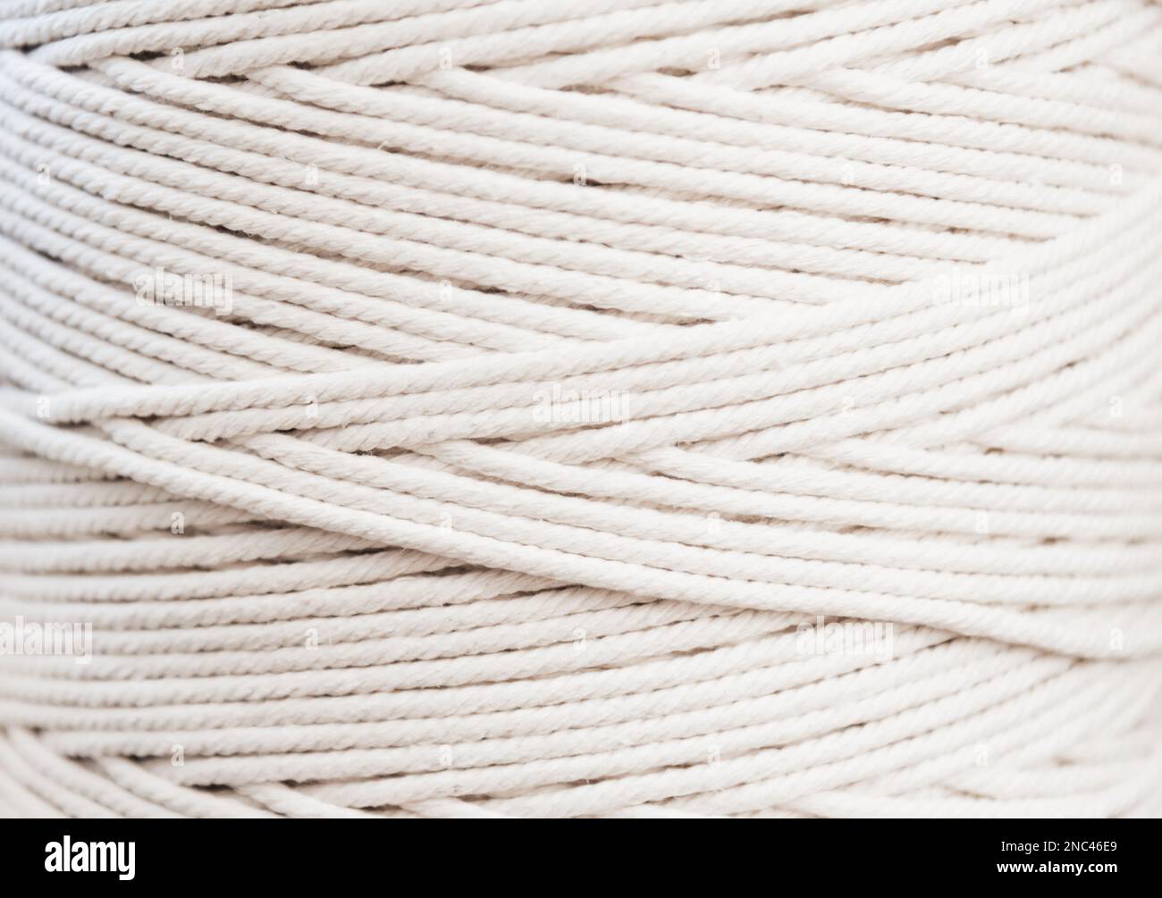 Natural Macrame Cord on Soft White Background Stock Photo - Alamy