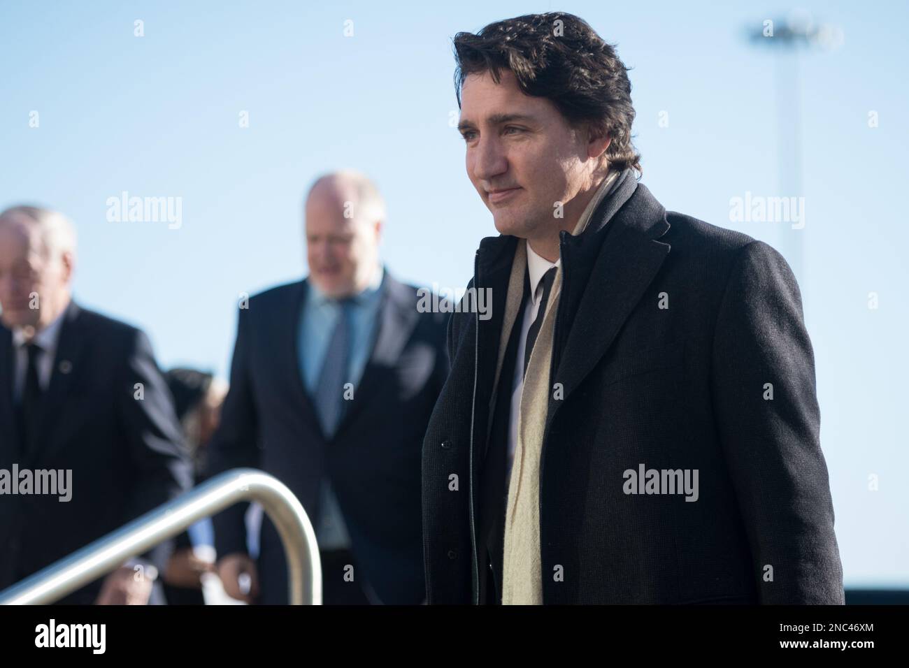 Prime Minsiter Justin Trudeau arrives at the state funeral for former ...