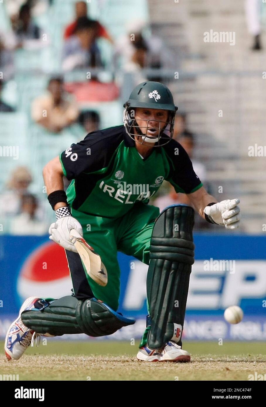 Ireland's captain William Porterfield looks for runs during a Cricket ...
