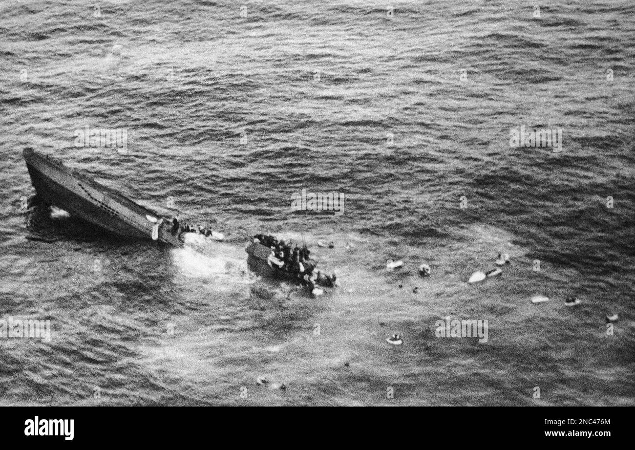 On patrol in the Atlantic a Royal Canadian Air Force Sunderland of ...