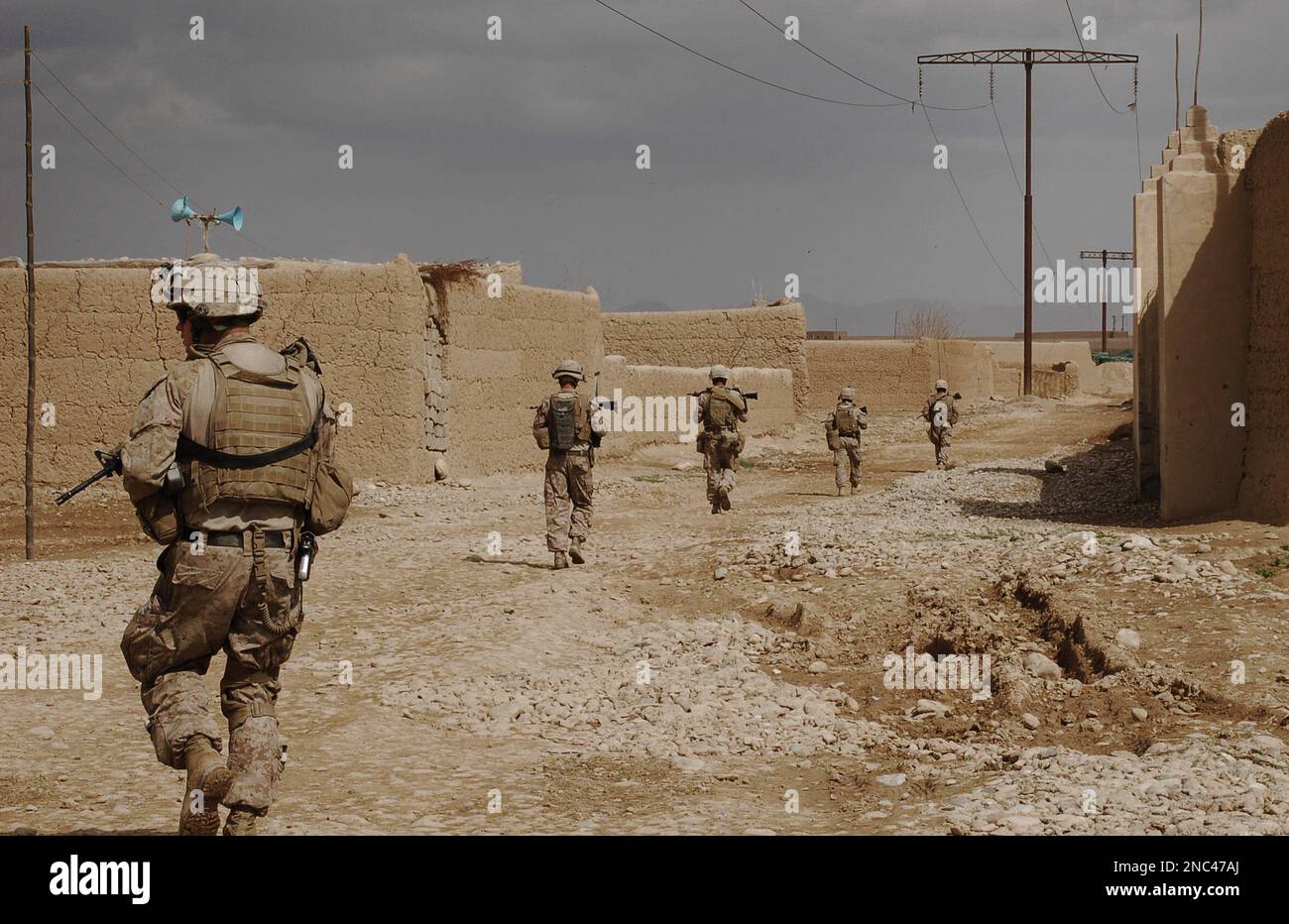 In this image made on Tuesday, Feb. 22, 2011, U.S. Marines from 3rd ...