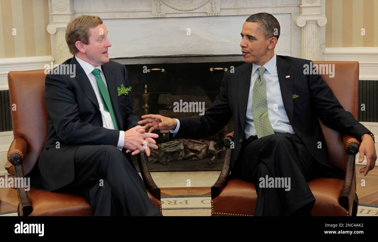 President Barack Obama during his meeting with Irish Prime Minister ...