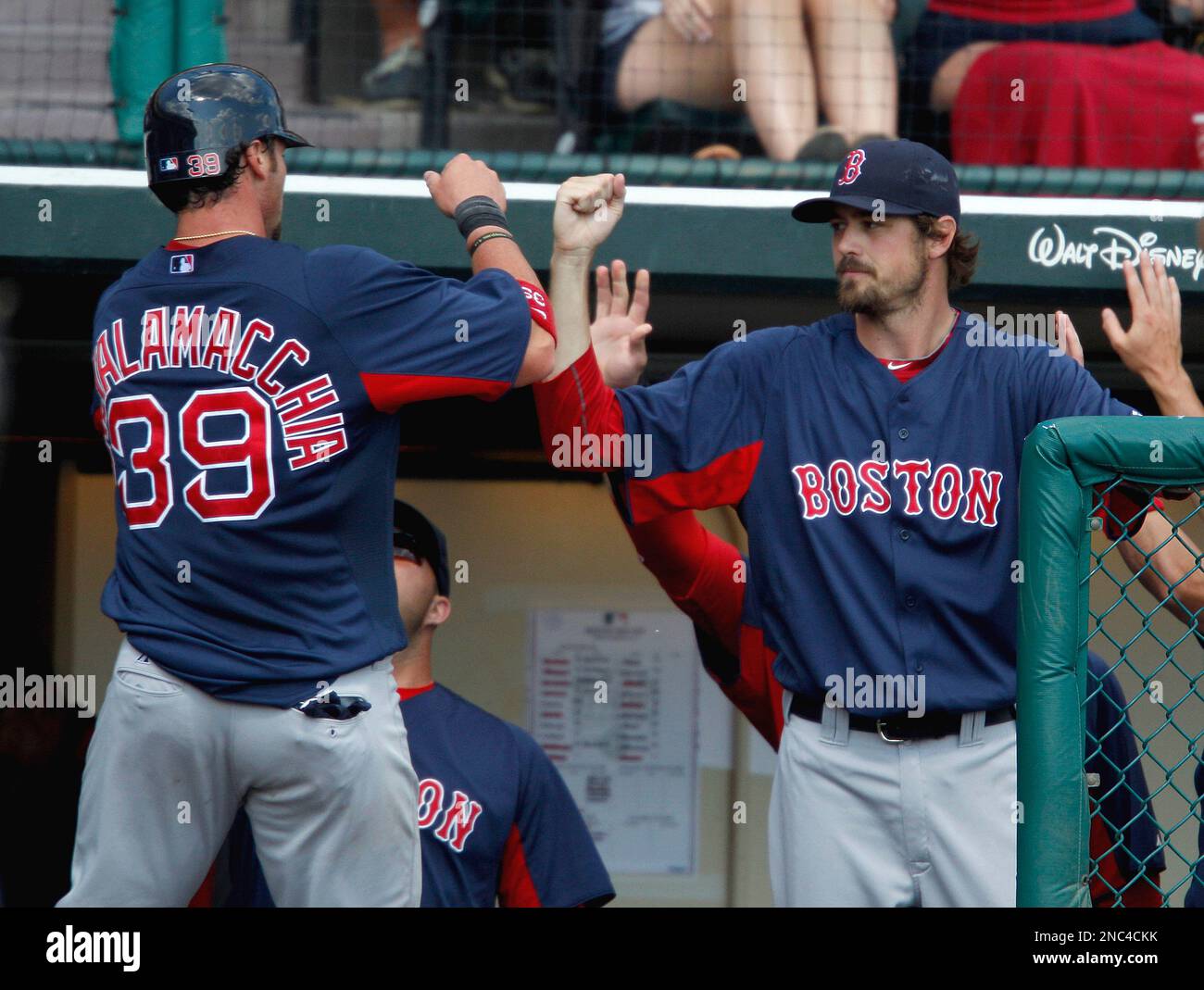 Boston Red Sox catcher Jarrod Saltalamacchia (39) scores in a spring ...