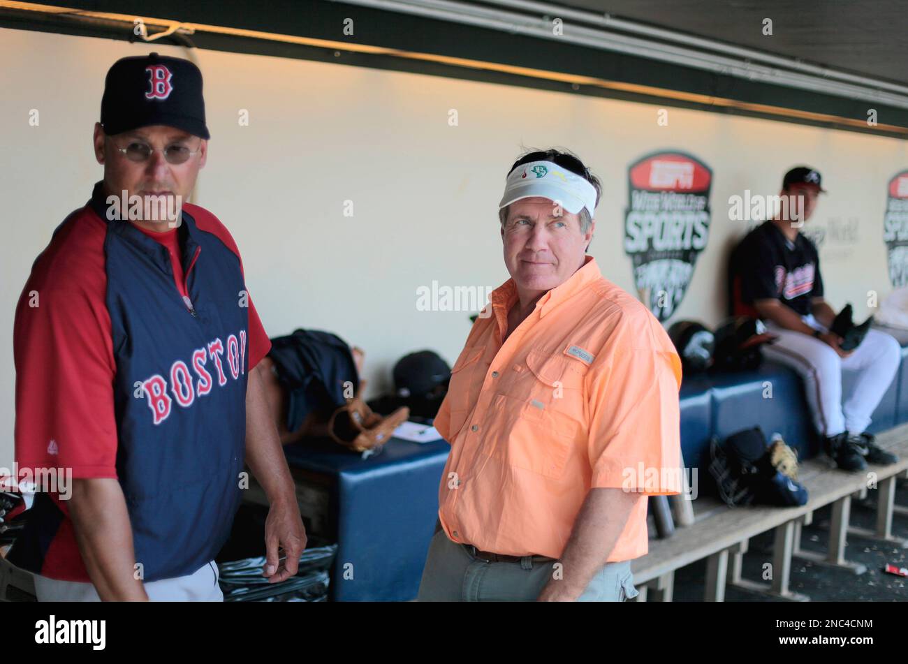 Boston Red Sox manager Terry Francona, left, talks with New England ...