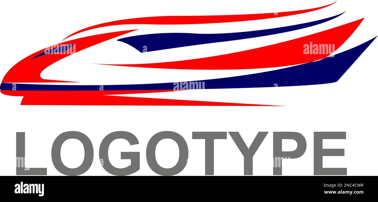 Train logo illustration on light background, emblem Stock Vector Image ...