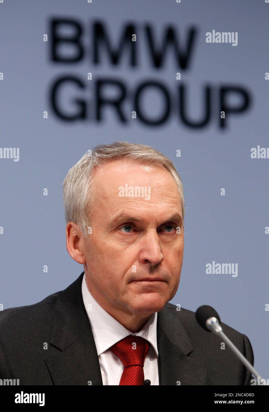 CFO of the German car manufacturer BMW, Friedrich Eichiner, looks on ...