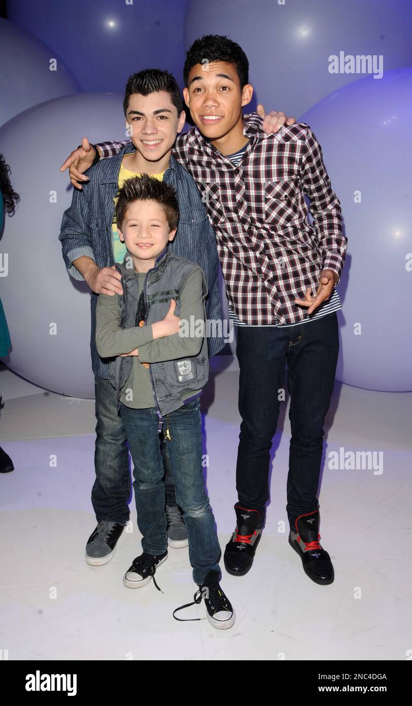 From left, actors Adam Irigoyen, Davis Cleveland and Roshon Fegan ...
