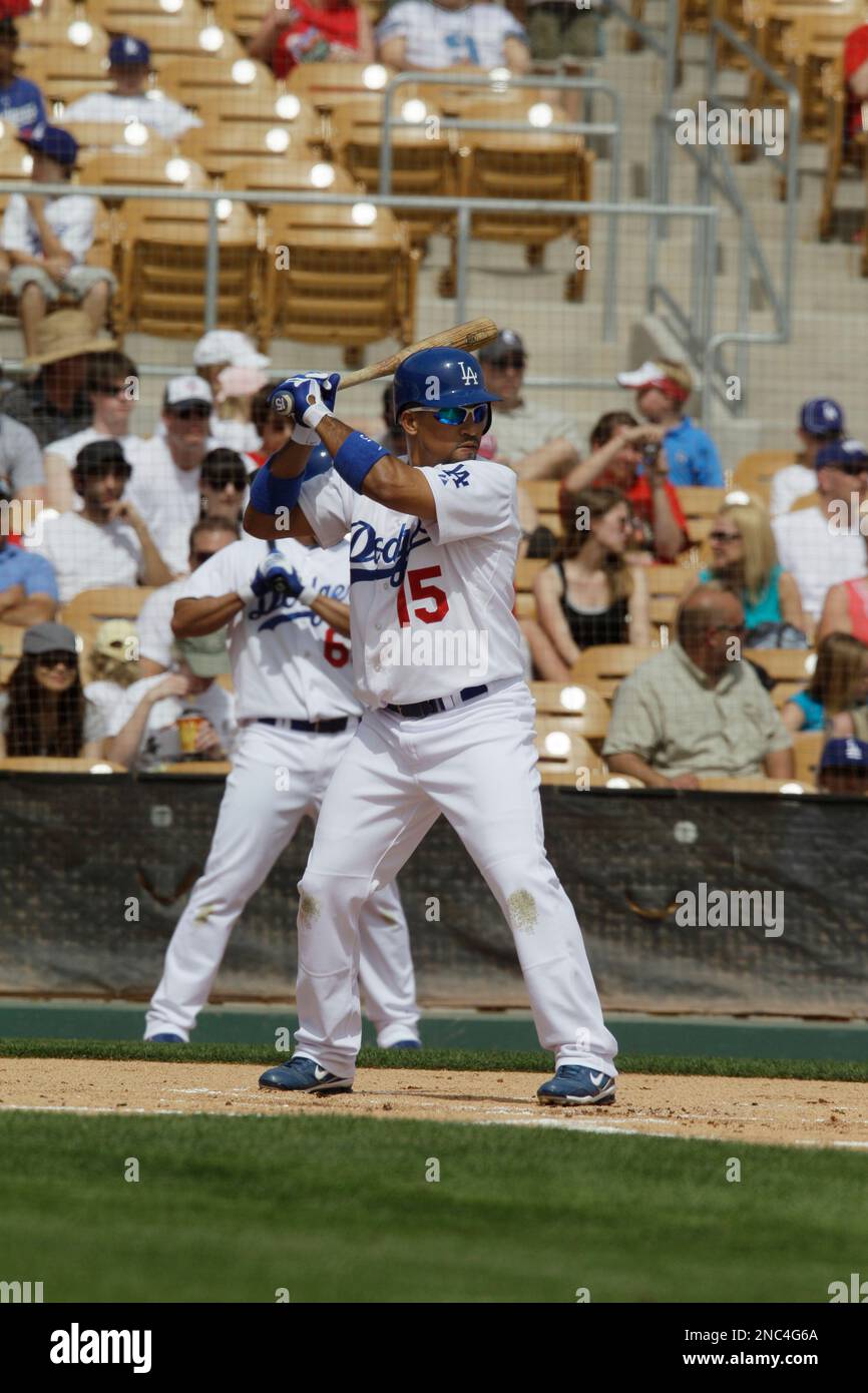 Los Angeles Dodgers' Rafael Furcal waits to bat during the first inning ...