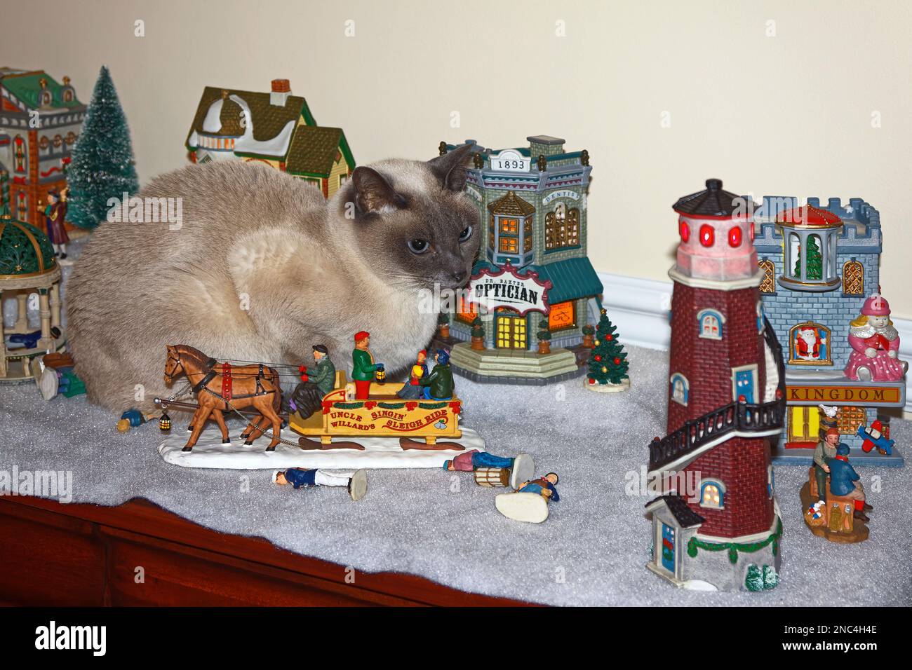 Lighted christmas village hi-res stock photography and images - Alamy
