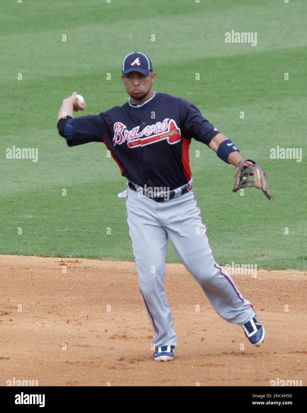 Atlanta Braves Shortstop Alex Gonzalez 2 During A Spring Training
