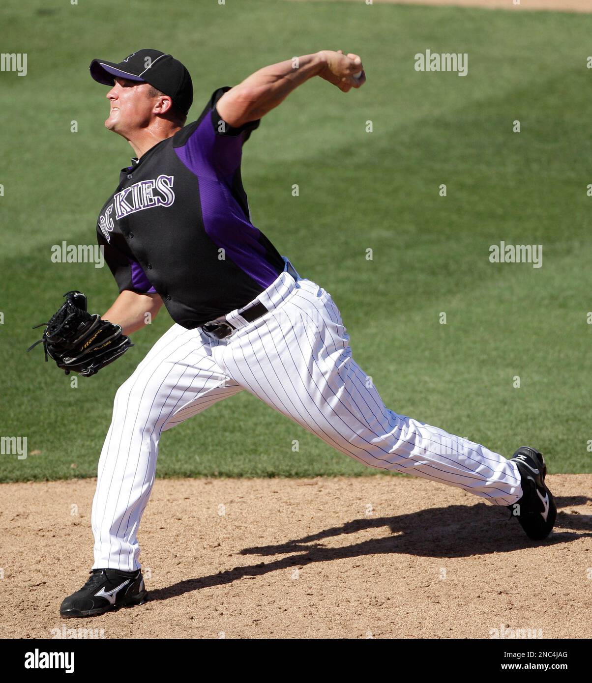 Colorado Rockies relief pitcher Rex Brothers during their spring ...