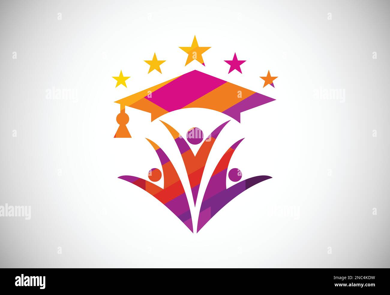 Modern low poly style education logo design, Geometric, and triangle ...
