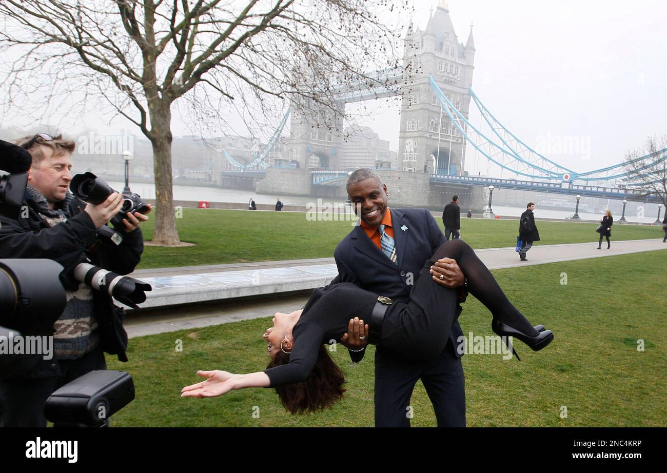 Former Olympic champions, American track and field athlete Carl Lewis ...